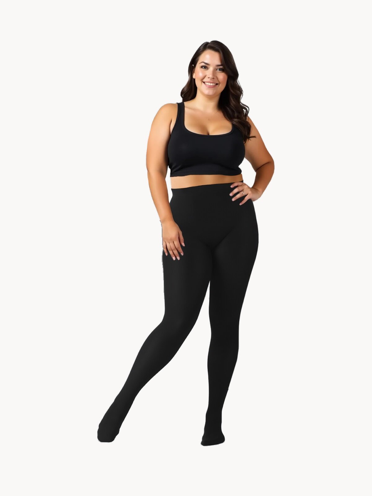 Колготки черные теплые с начесом 300 den