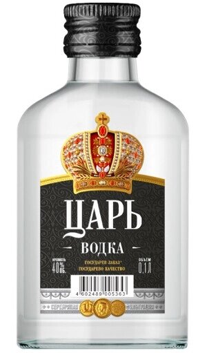 Водка "Царь", фляжка, 100 мл
