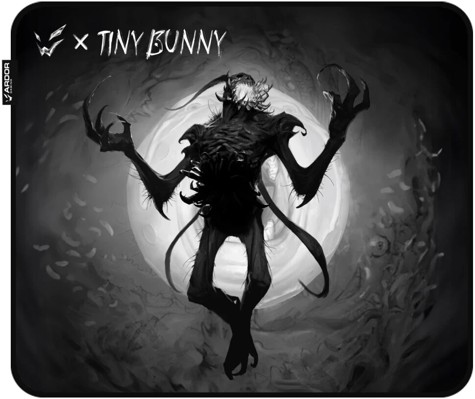Коврик ARDOR GAMING Tiny Bunny Moon (M), 350 мм x 300 мм x 4 мм, черный