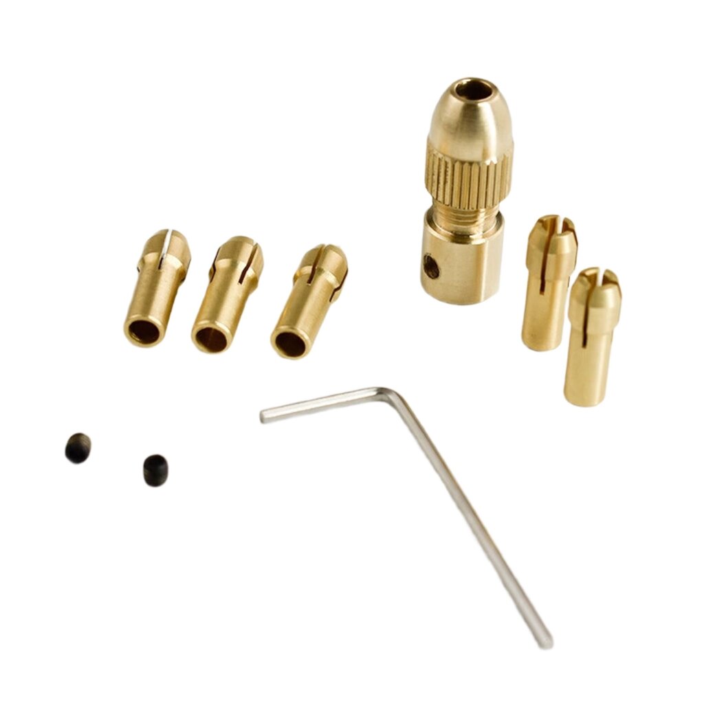 6шт 0,5-3 мм Маленькое Электронное Сверло С Цангой Мини-Патрон Набор Инструментов Зажим Для Крепления Многофункциональный Патрон Для Электрической Дрели