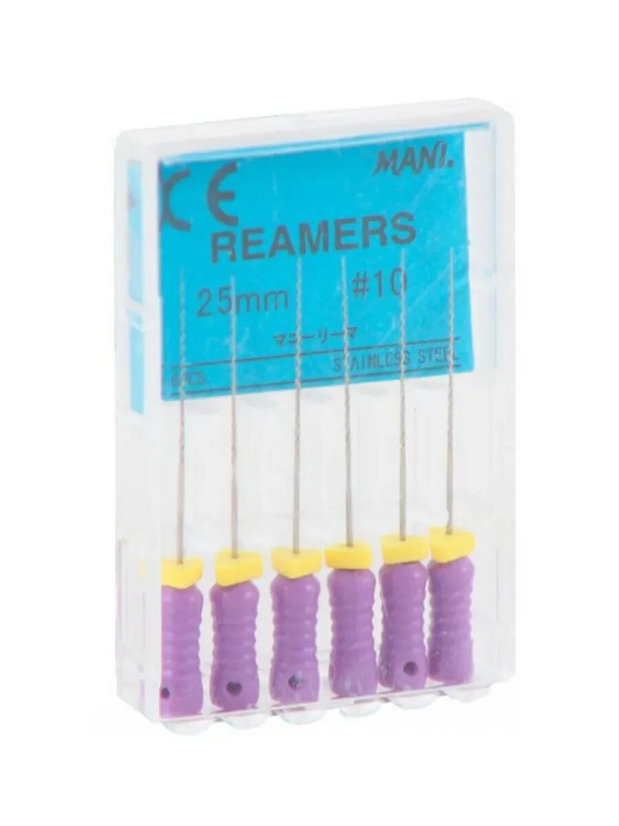 Reamers - дрильборы ручные, длина 25 мм, ISO-10 (6 шт)