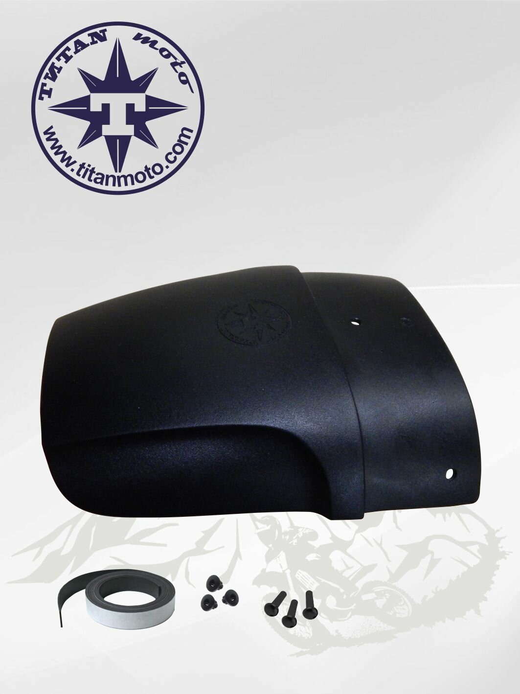 Удлинитель переднего крыла КТМ 950 Adventure. Чёрный. ТIТАN moto