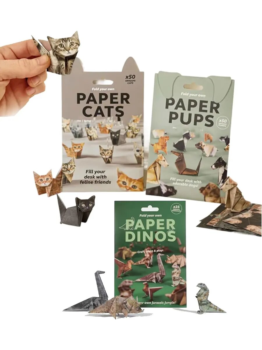 Оригами в виде животных (около 50 листов)