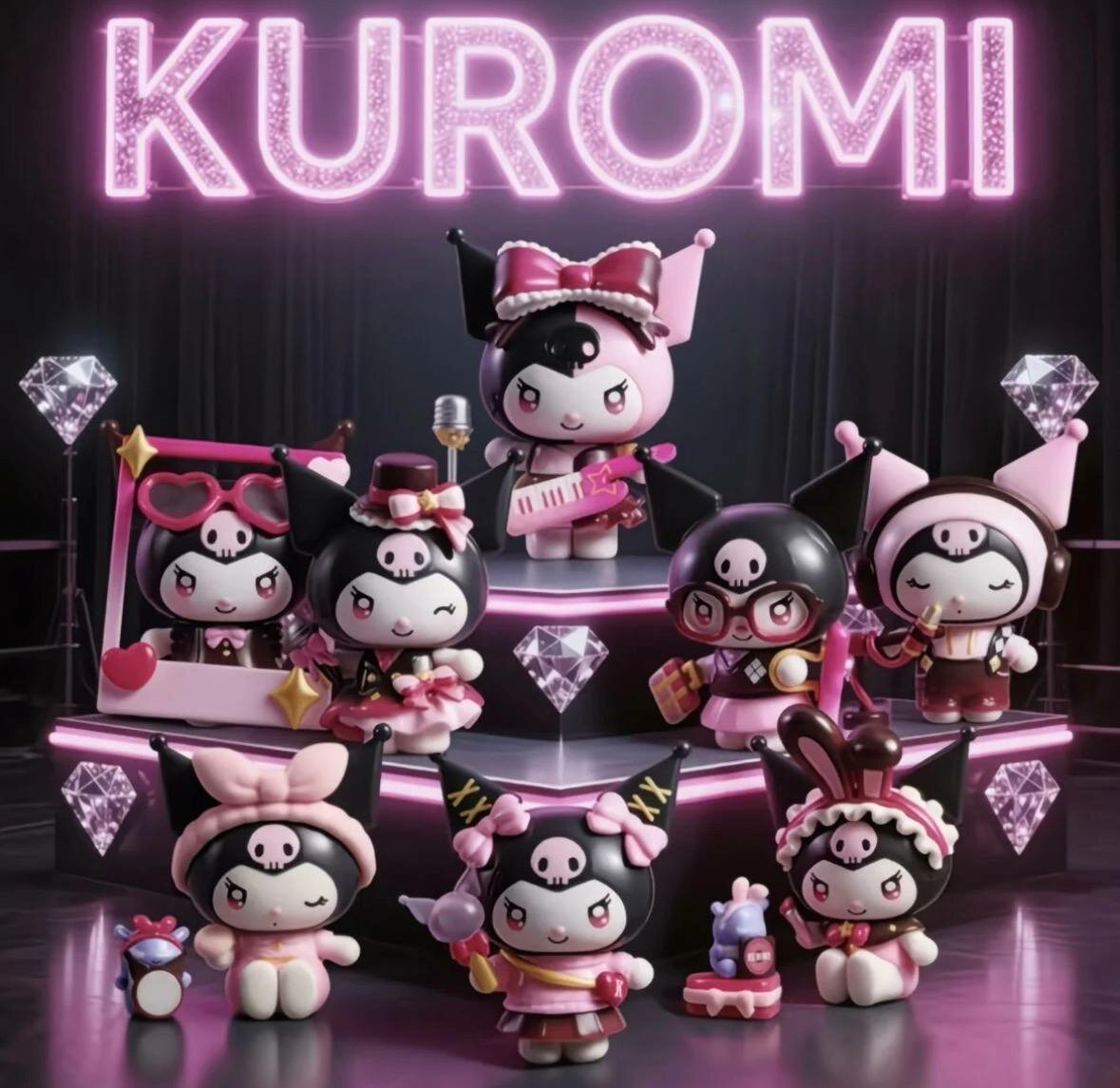 Фигурка сюрприз! Hello Kitty Kuromi Хеллоу Китти Куроми, разноцветный 1 шт случайная игрушка