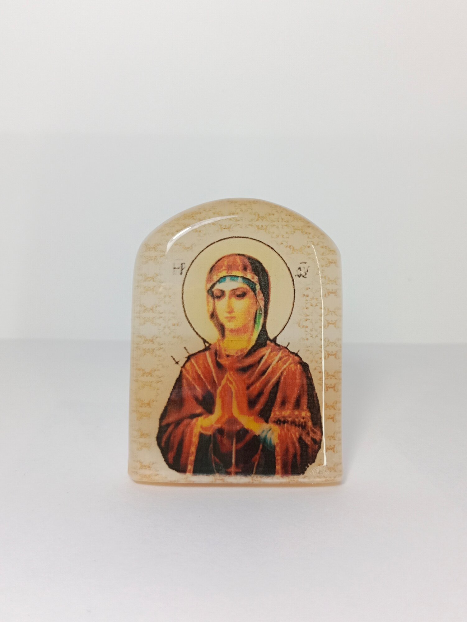 Икона из селенита настольная "Семистрельная" 5,5см.