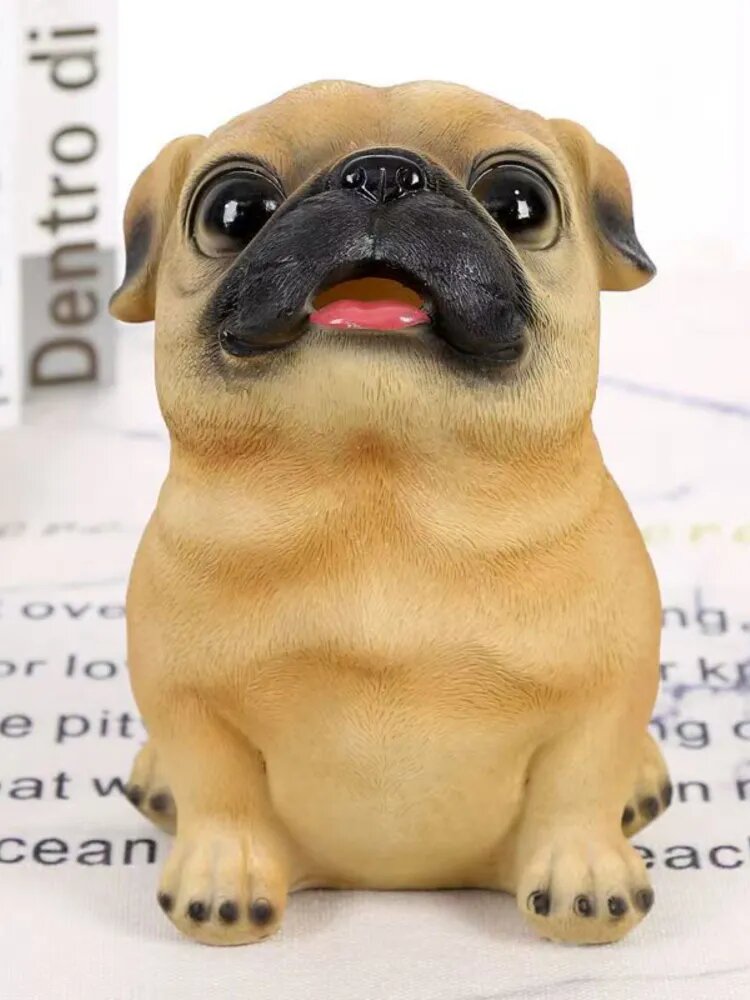 DFKSD Копилка для денег "Милые бульдог（коричневый）, Особенный подарок", 19х12 см, 1 шт