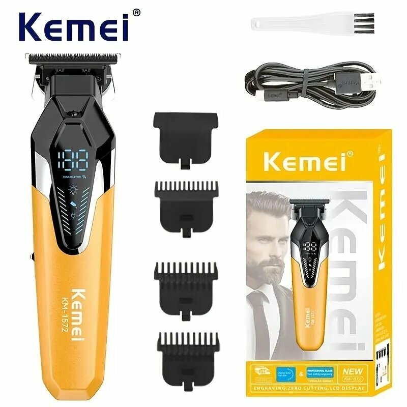Kemei Машинка для стрижки KM-1572, желтый