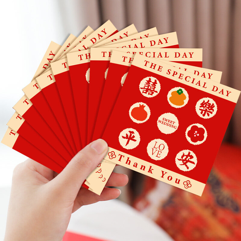 Красные конверты для свадеб, маленькие красные конверты, реквизит для свадебных приветствий, креативные конверты для блокировки дверей с счастливой денежной символикой, мини-сумки для свадеб