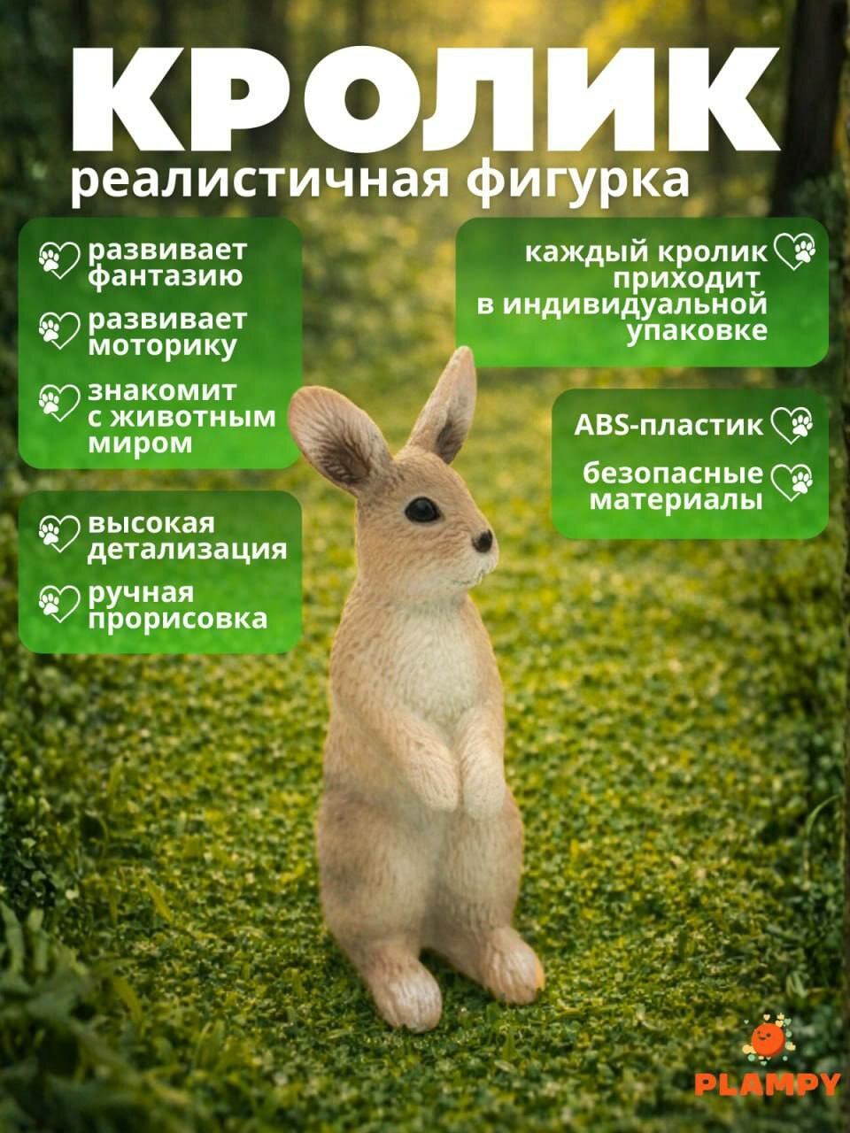 Игрушечная фигурка кролика коллекционная / Заяц статуэтка