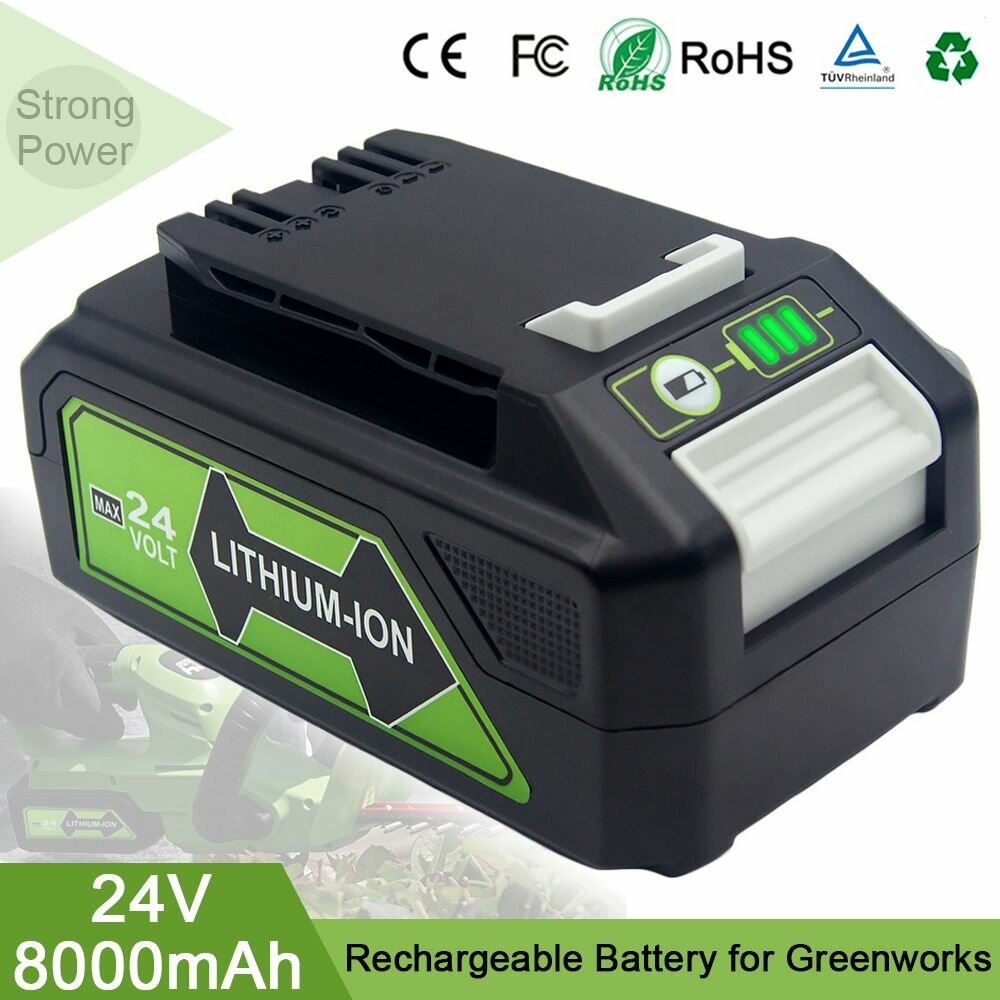 Аккумулятор для шуруповерта Greenworks 24V 8 Ач (Li-Ion) PN: BAG708, BAG711