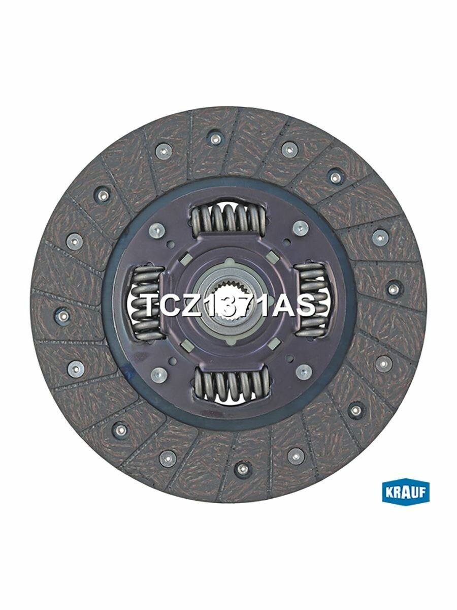 Диск сцепления ведомый KRAUF TCZ1371AS для а/м Volkswagen Passat, AUDI 100 / Фольксваген Пассат, Ауди 100