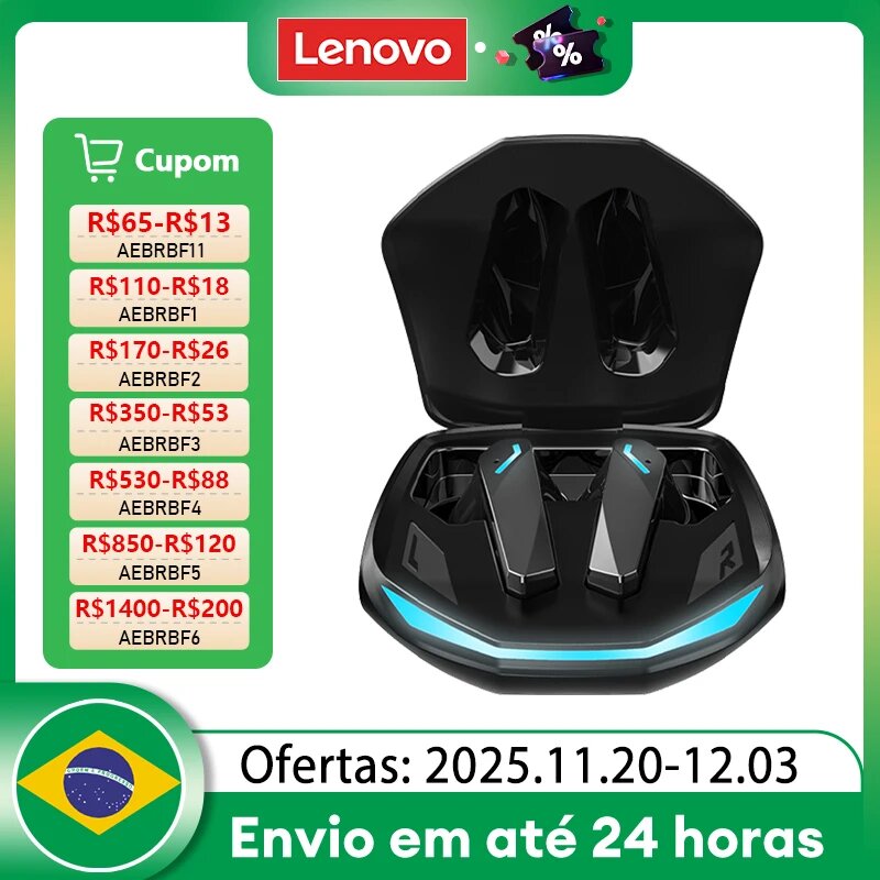 Беспроводные наушники Lenovo GM2 Pro — игровые Bluetooth-наушники с сенсорным экраном, шумоподавлением, HiFi стереозвуком и поддержкой спортивных тренировок (в некоторых моделях).