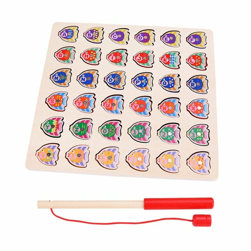 Обучающая Игрушка Номер Алфавита ABC Matching Jigsaw Puzzle Рыболовная Игрушка Доска Для Раннего Обучения Ребенка 2/3/4 Года