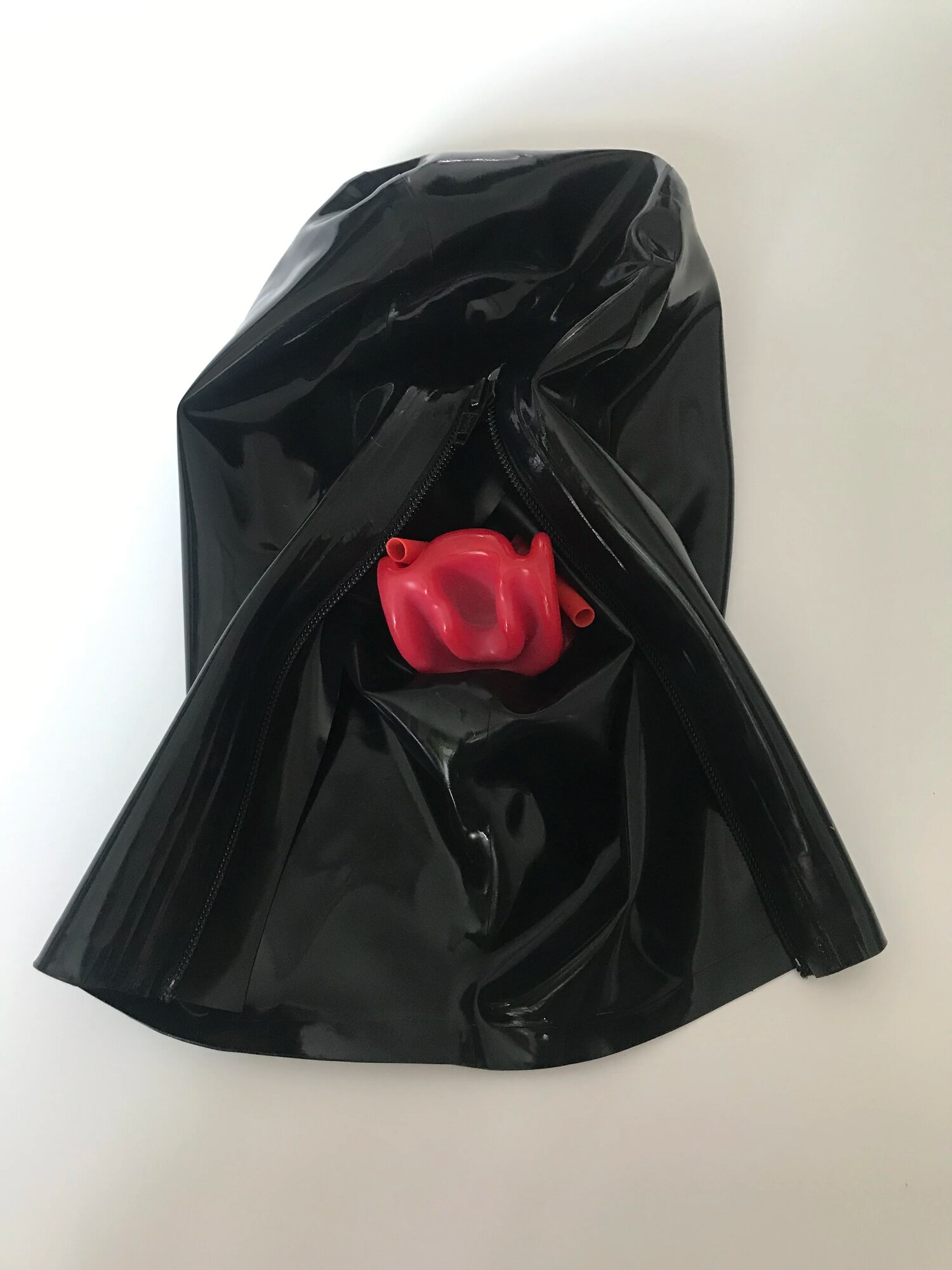 Сексуальное черное экзотическое нижнее белье, латексная маска с капюшоном, фетиш с Черный, М, Black