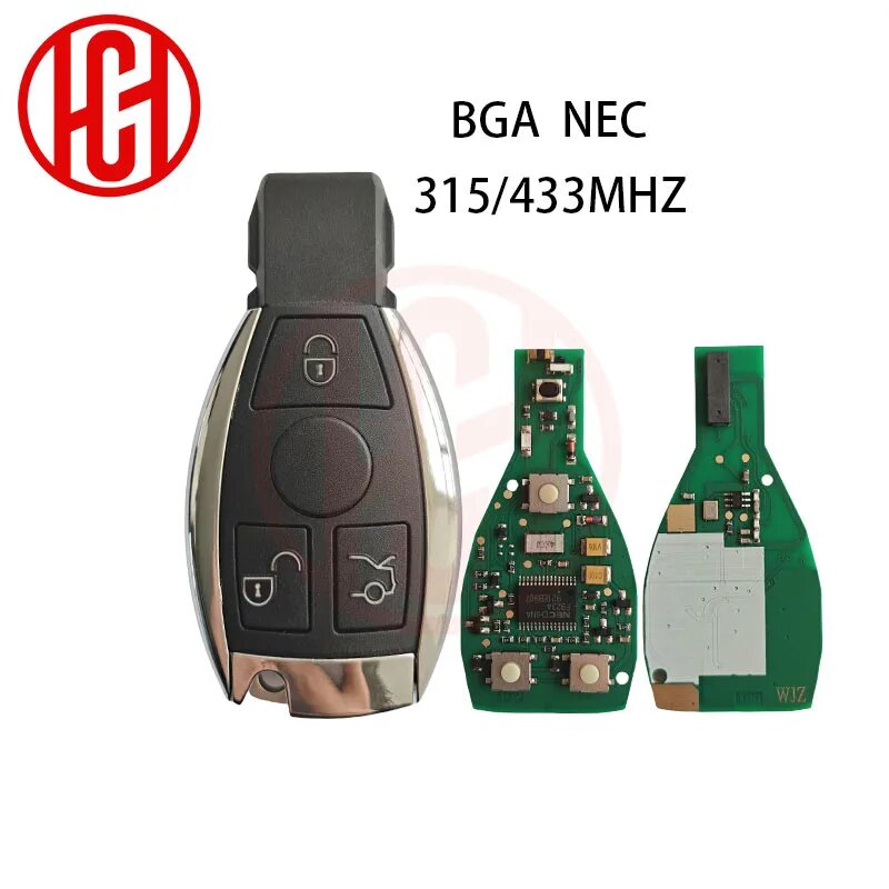 Умный автомобильный брелок с 3 кнопками 315/434 МГц BGA NEC для Mercedes Benz W203 W204 W205 W210 W211 W212 W221 W222 A B C E S Class rem