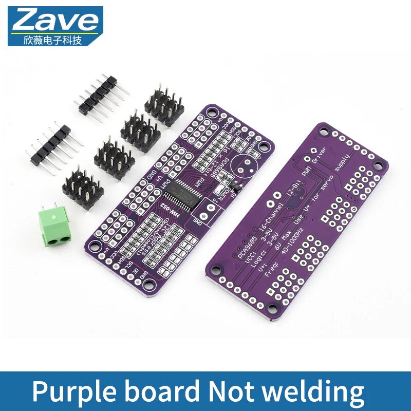 Модуль ZAVE PCA9685 16 каналов, фиолетовый, не распаян