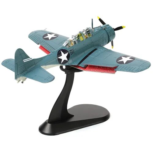 Модель пикирующего бомбардировщика Douglas SBD-3 Dauntless 1:72, литая металлическая авиамодель времён Второй мировой войны, коллекционная модель для демонстрации или подарка