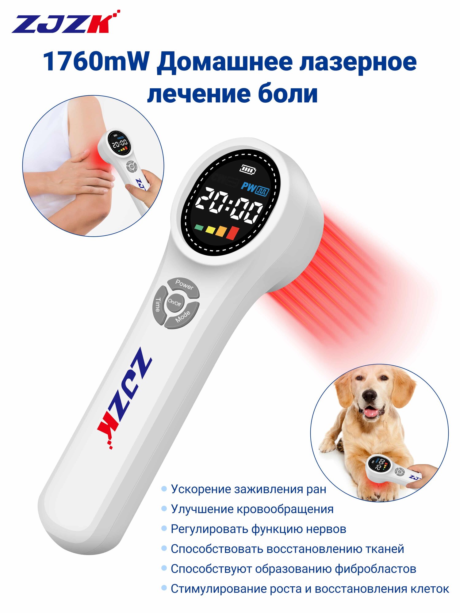 ZJZK Низкоинтенсивная лазерная терапия LLLT для облегчения боли в суставах, спине и шее и ускорения заживления