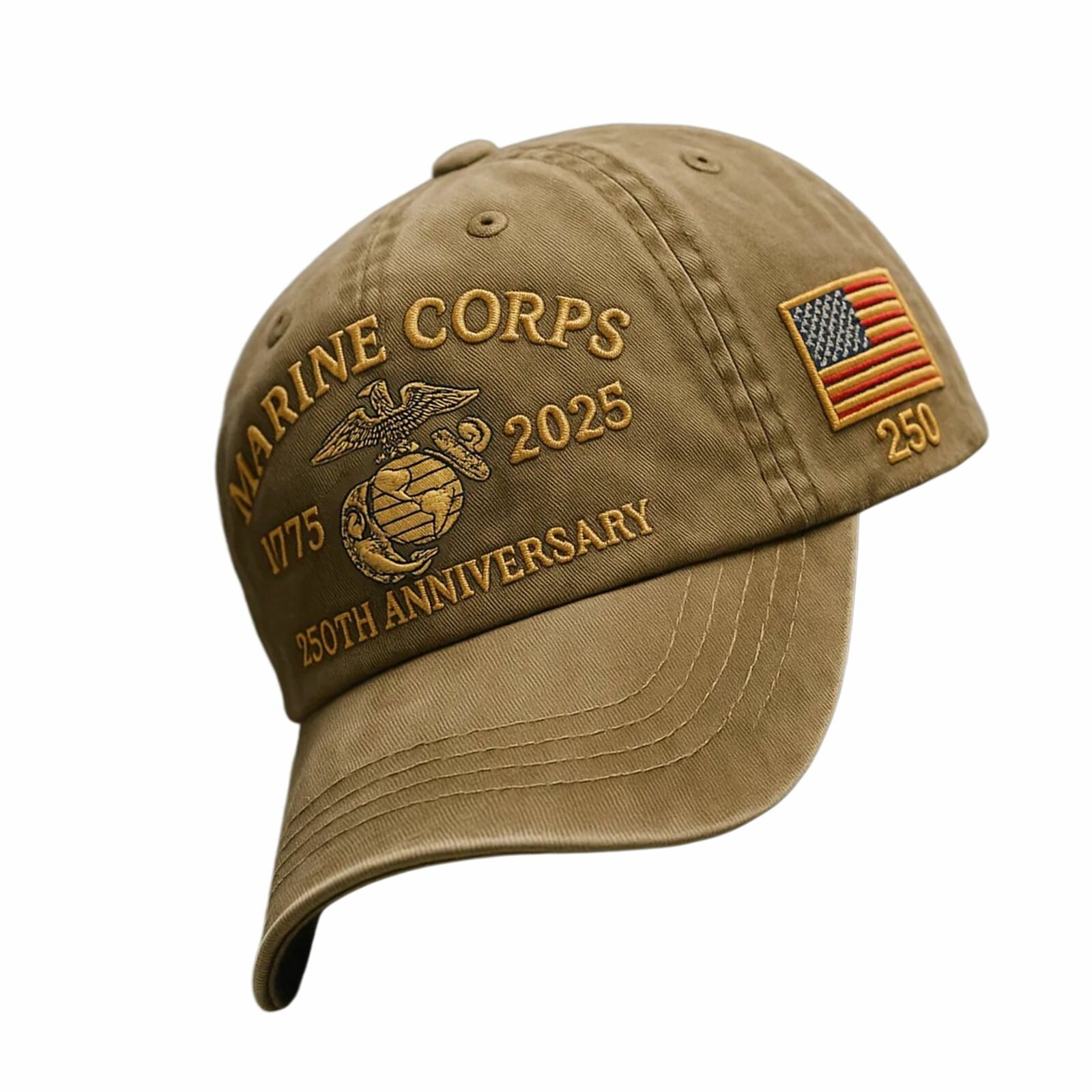 Удобная хлопковая бейсболка в честь 250-летия морской пехоты