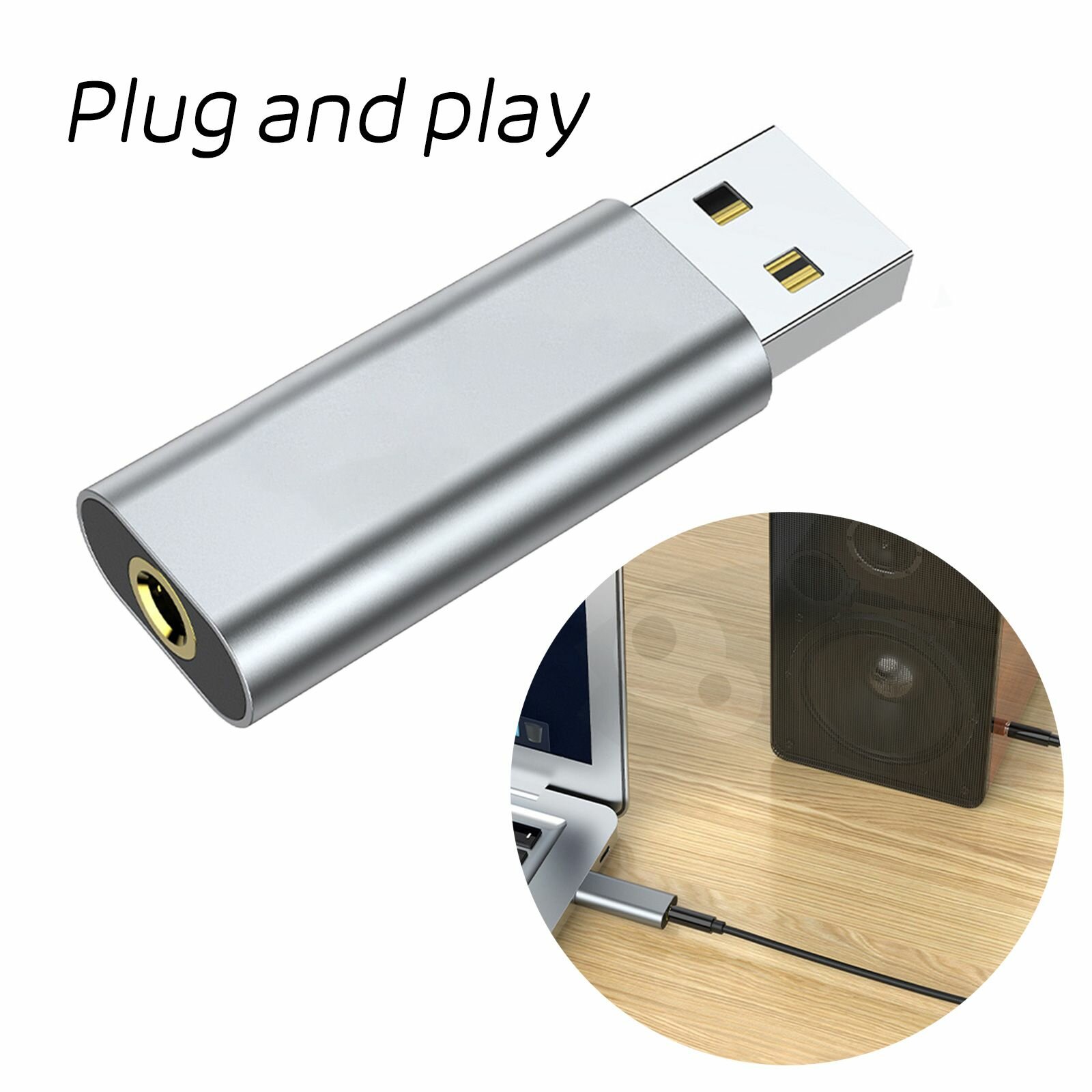 Встроенный адаптер 2 в 1 USB на внешней звуковой карте 35 мм