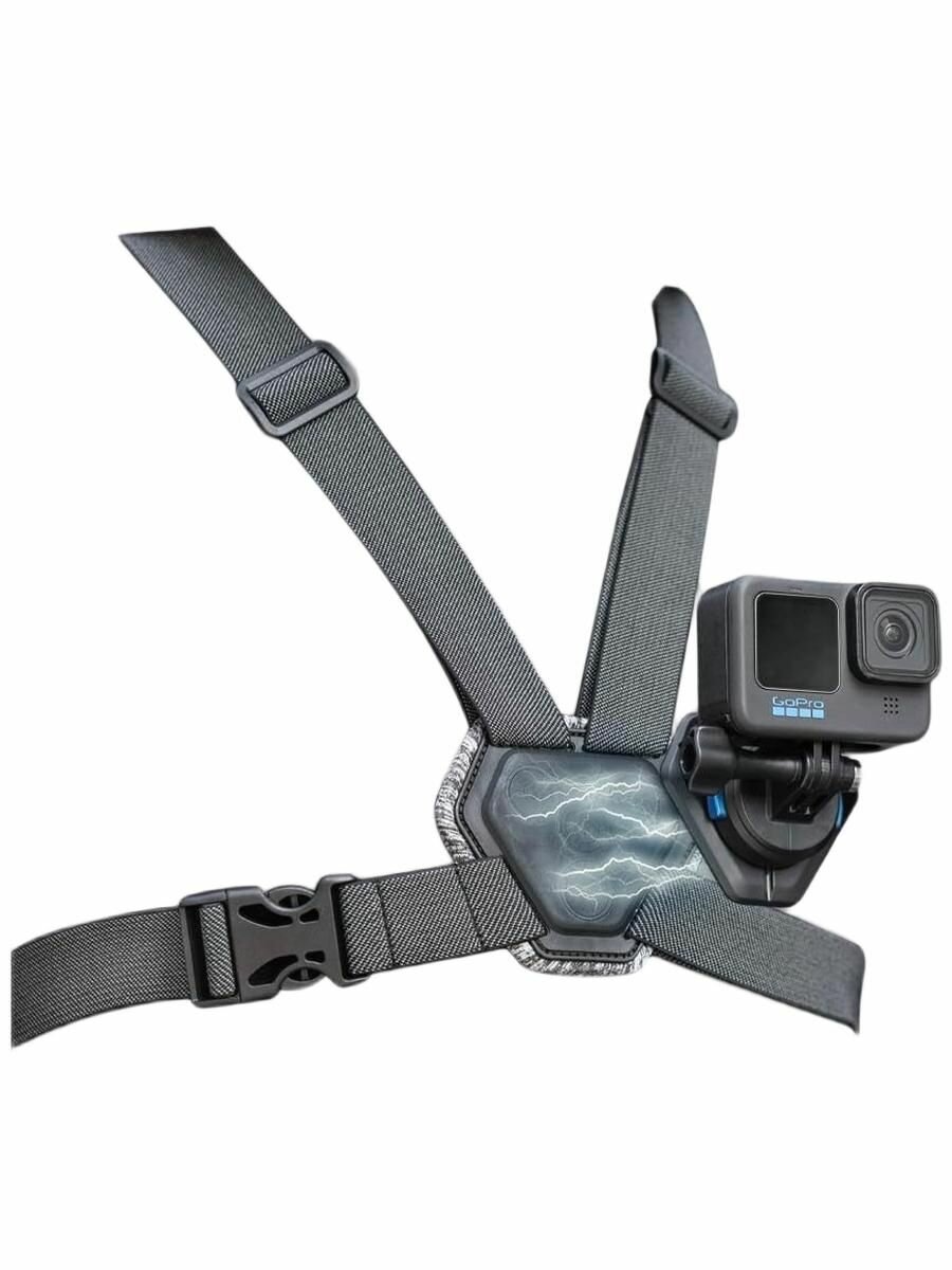 Магнитный Быстроразъемный Регулируемый ремень безопасности для крепления на груди, совместимый с GoPro Hero 10 9 8 7 6 5 Черный D JI Osmo Action 5 Pro 4 3 2 Insta360 X5 X4 Ace Pro 2
