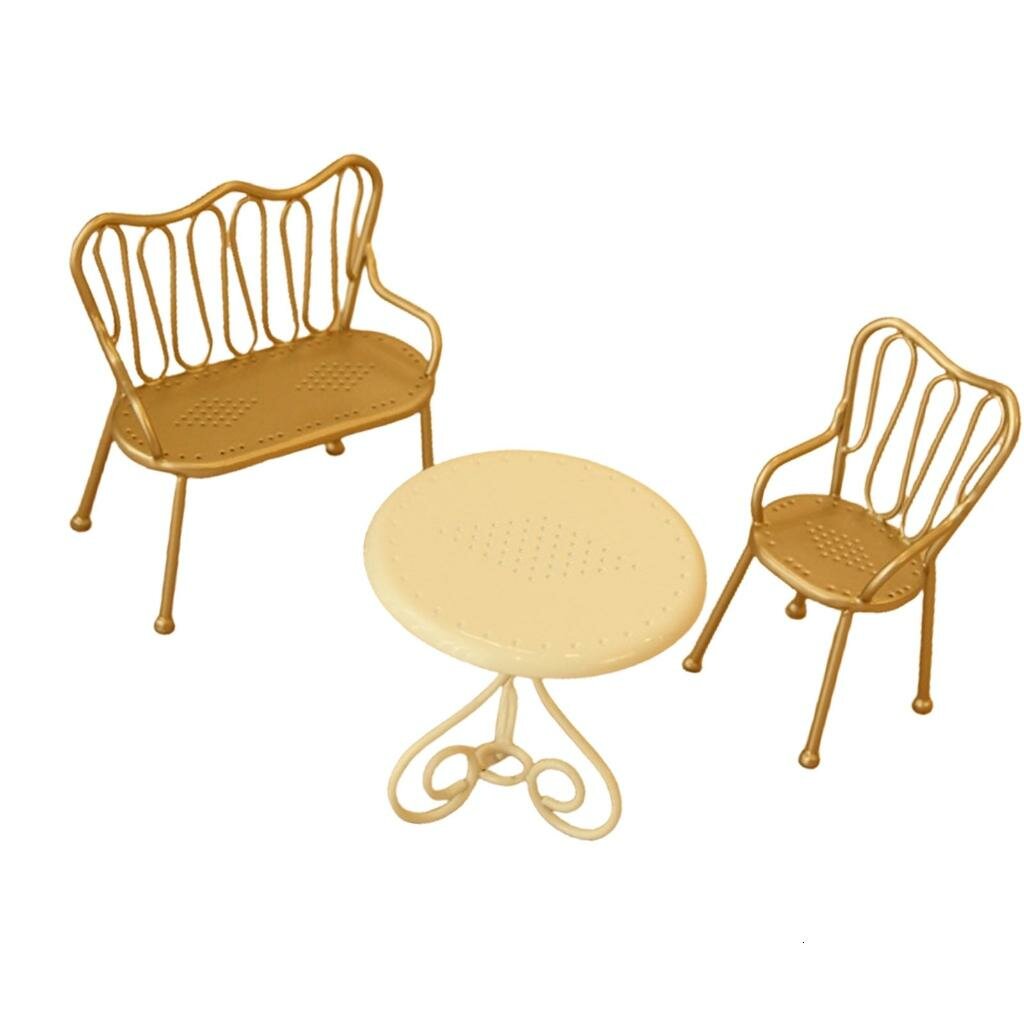 Металлический детский набор игрушечной мебели, Gold - Золото