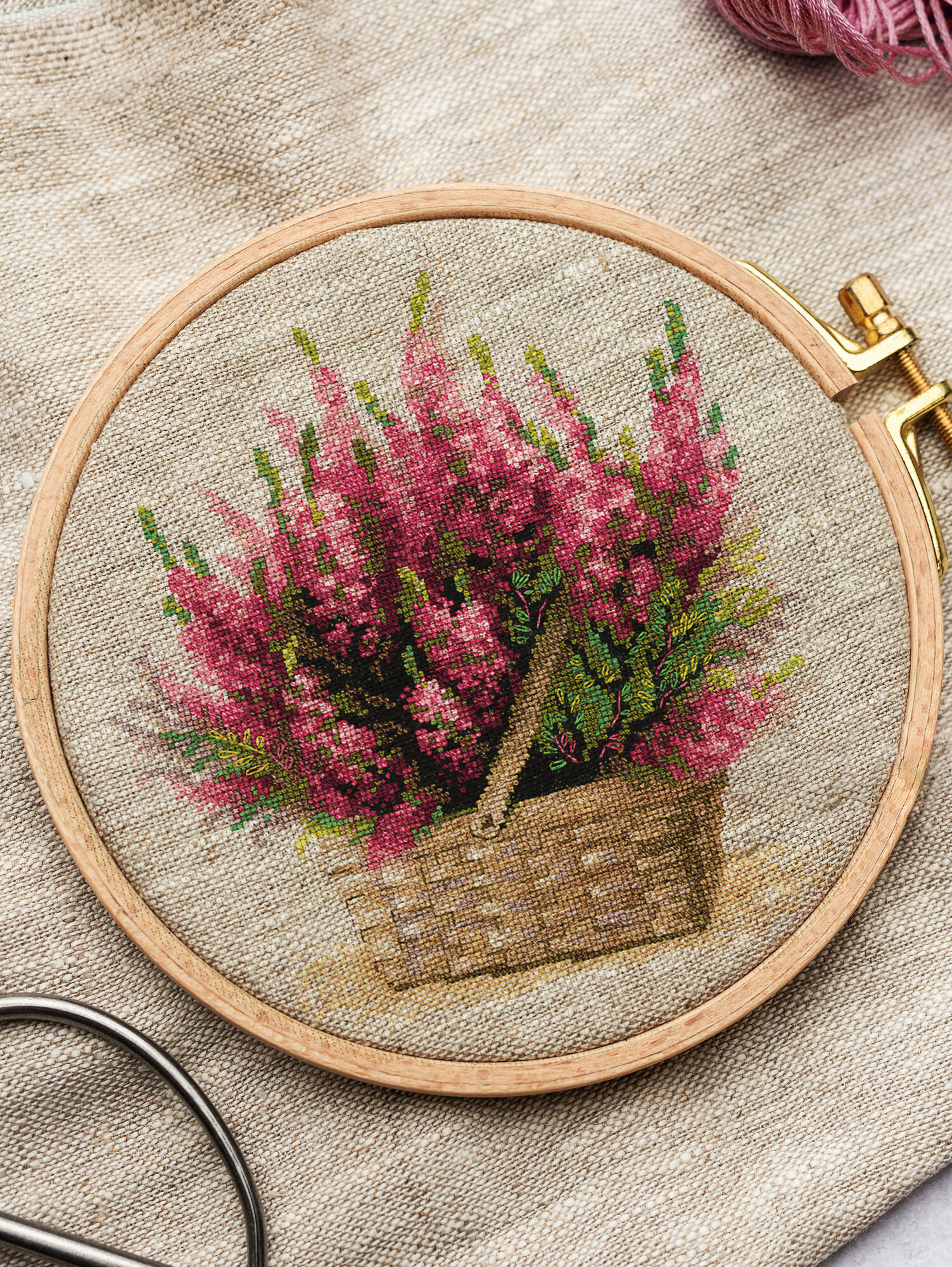 Набор для вышивания крестом Риолис, вышивка крестиком "Шотландский вереск", 25*25 см, 1324