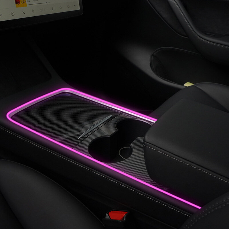 Светодиодная подсветка для приборной панели Tesla Model 3 с 64 цветами, питание через USB для автомобилей 2018-2026