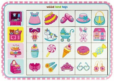 WoodLandToys Ассоциации для девочек (рамка-вкладыш) (дерево) (от 3 лет) 093106, (ООО "сибирский СУВ