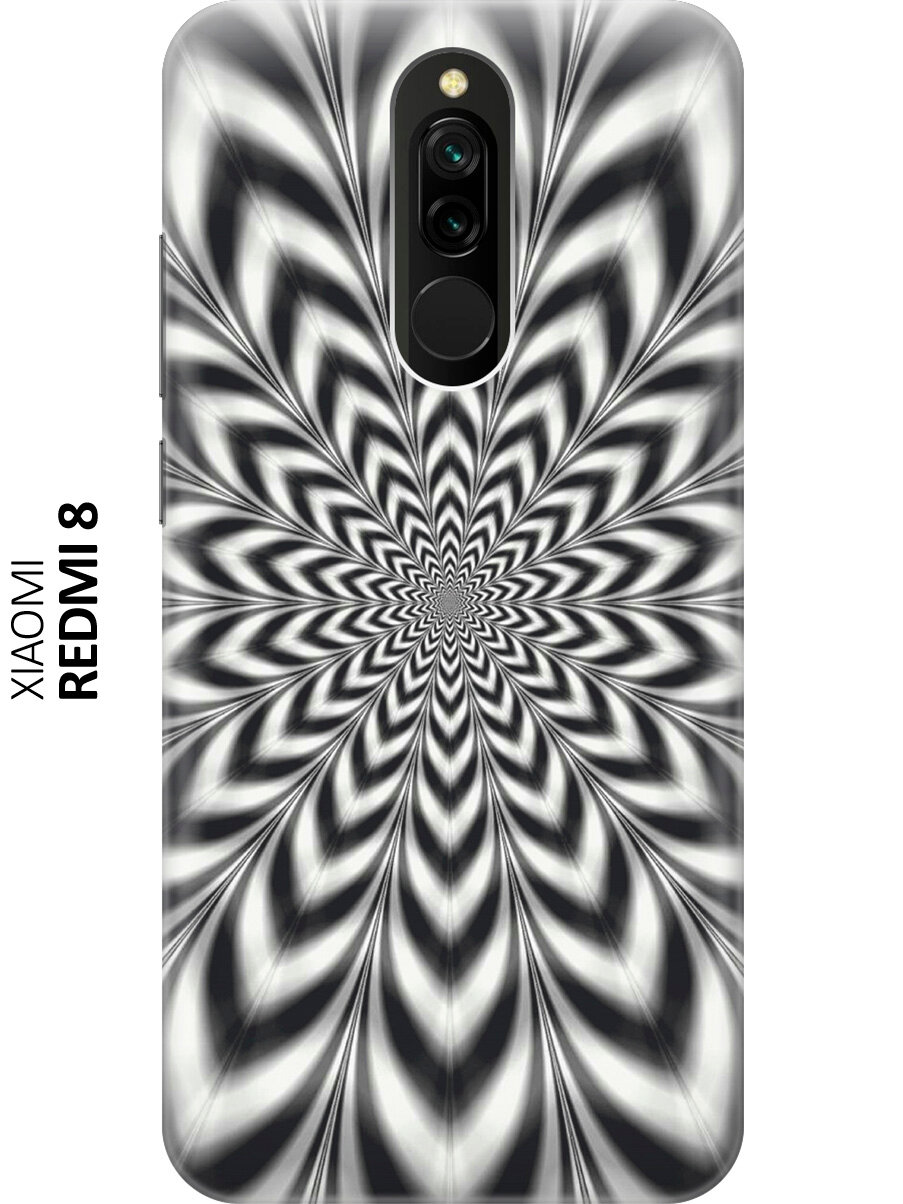 Силиконовый чехол Черно-белая иллюзия на Xiaomi Redmi 8 / Сяоми Редми 8
