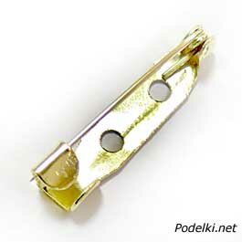 Фурнитура для бижутерии Пришивная булавка DC310-01 золотой цвет 25 мм, цена за 30 шт.