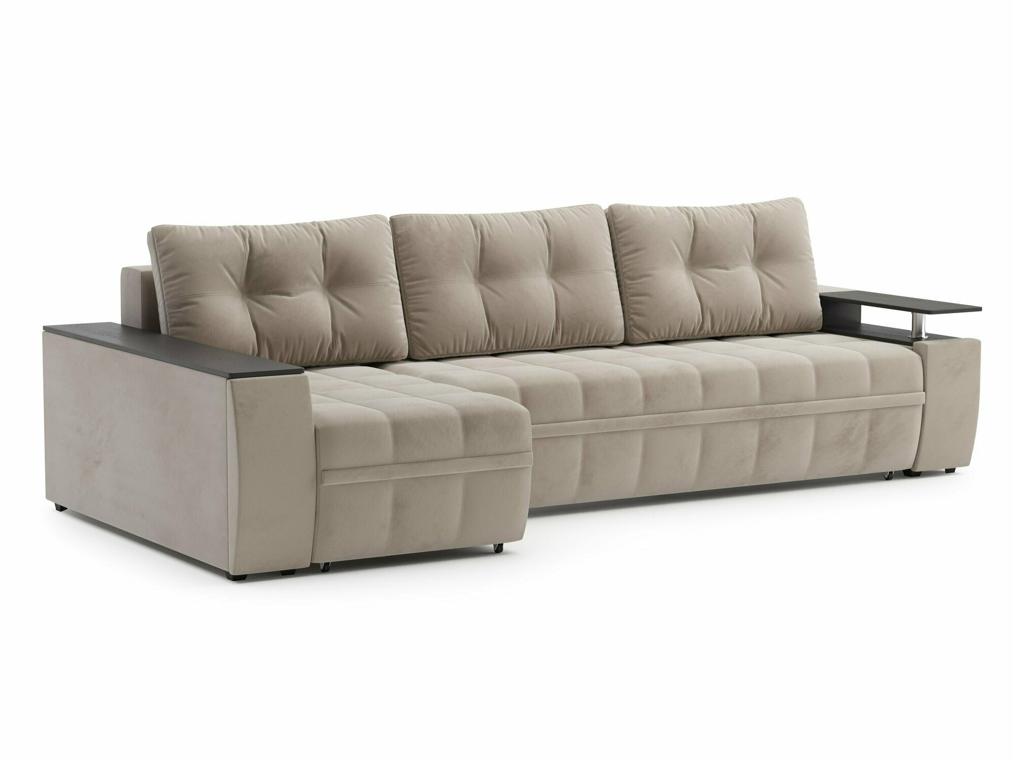 Диван угол с утяжкой Мустанг, для ежедневного сна , еврокнижка , с ящиком для белья