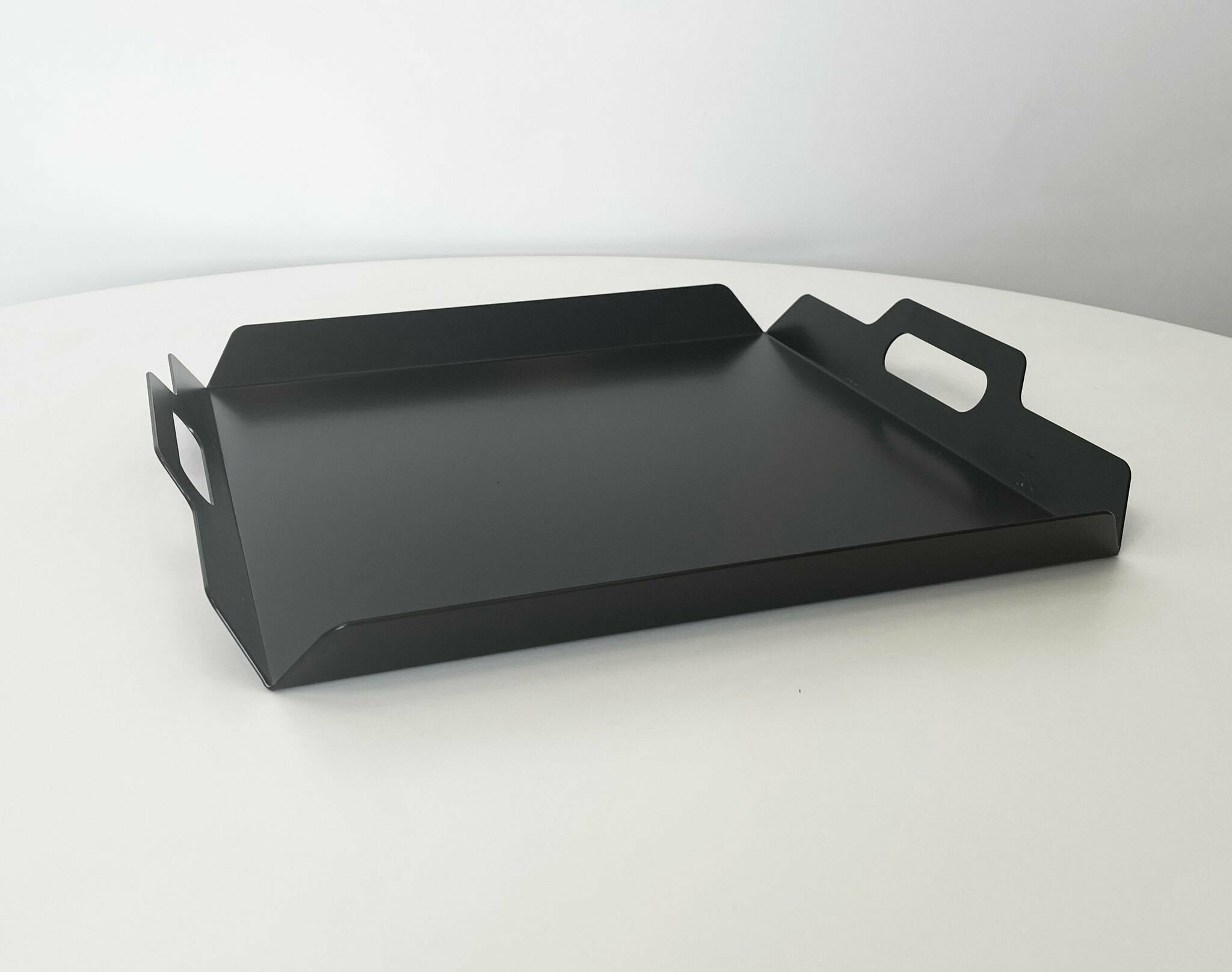 Поднос металлический карри, квадратный, цвет черный