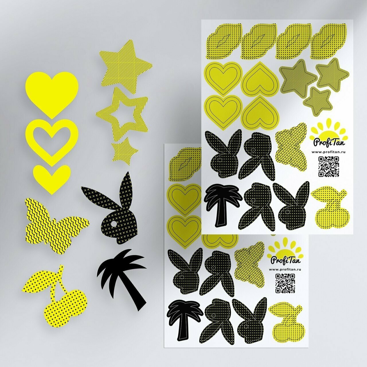 Наклейки для моментального загара для солярия и загара на солнце 10 листов