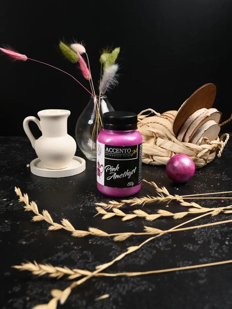 Краска акриловая для рисования "Розовый аметист" (0,15кг) ТМ "AccentO" ART