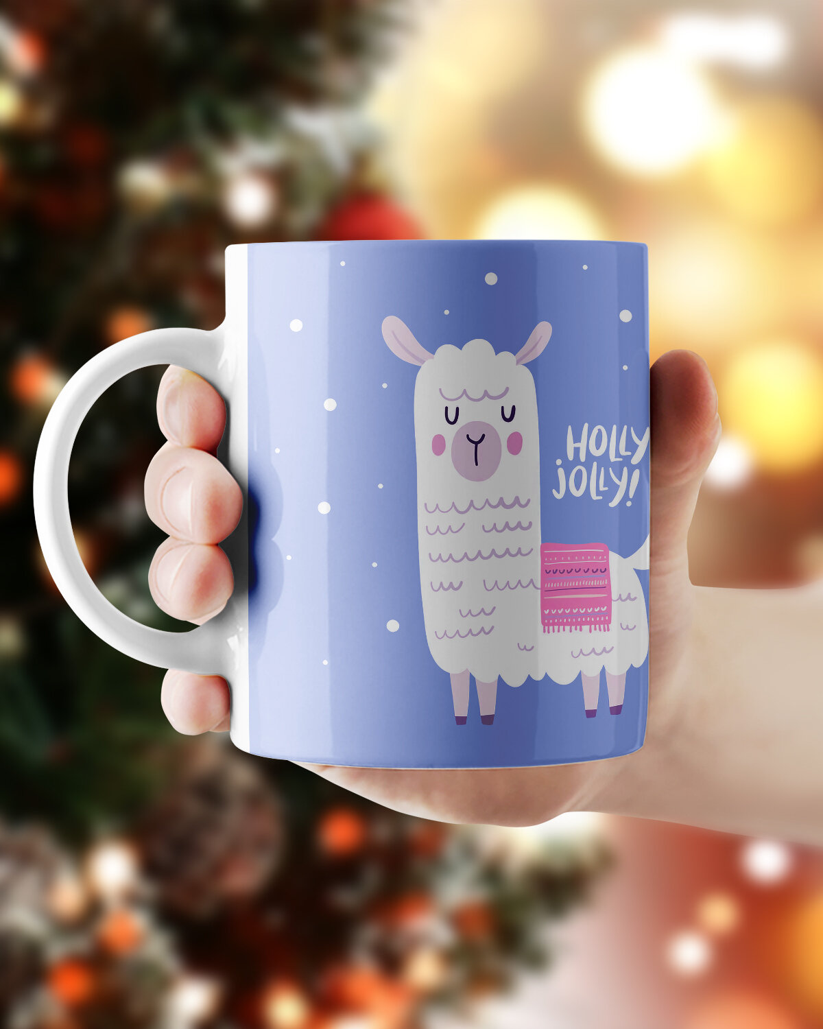 Кружка Новогодняя Лама.