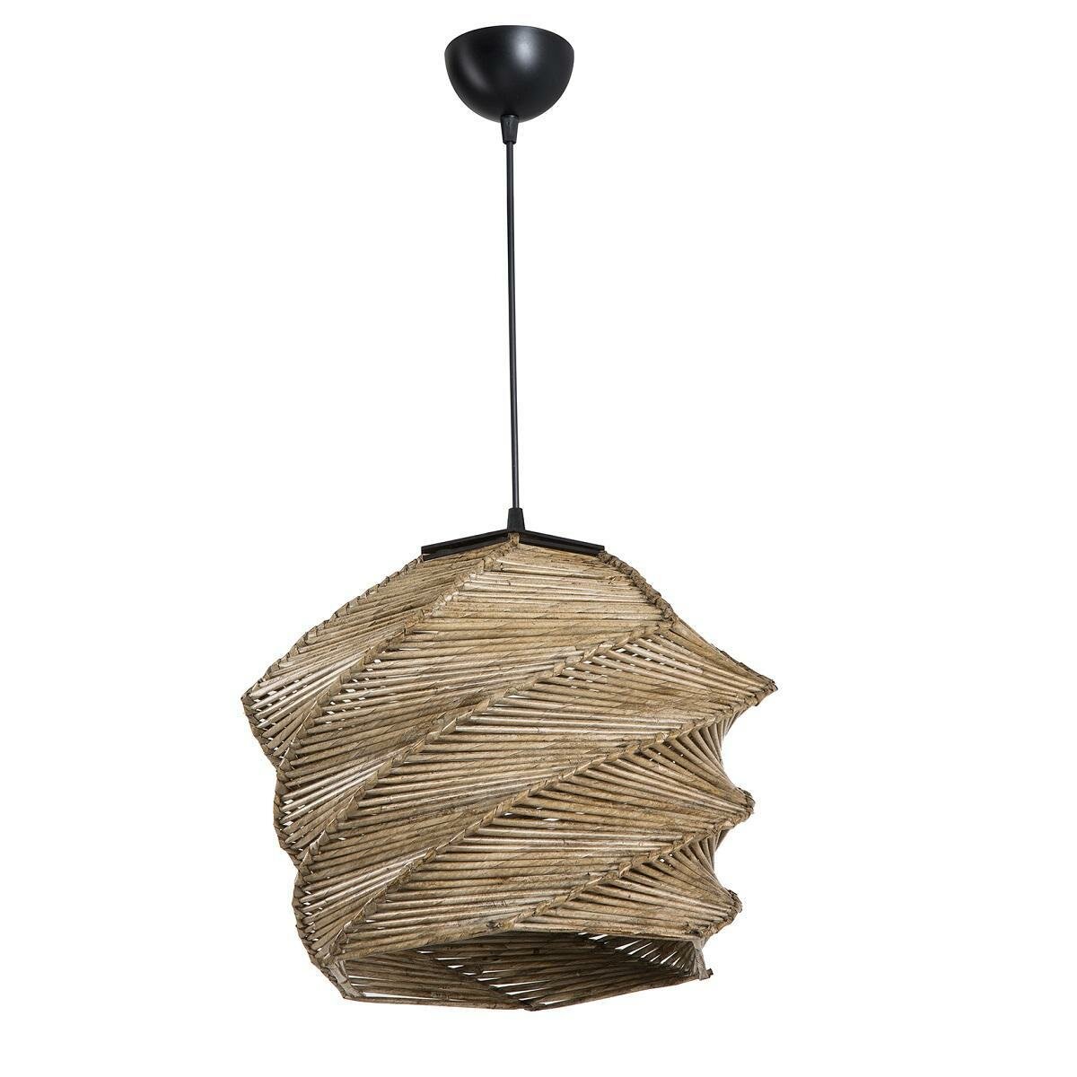 Подвесной светильник Toplight Ruth TL1633H-01B2, цвет Бамбук/Черный, материал Пластик/Бумага