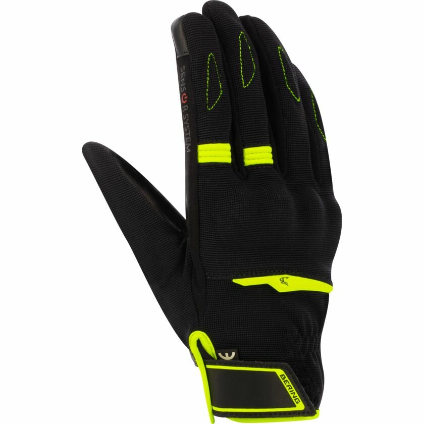 Мотоперчатки текстильные мужские Bering FLETCHER EVO Black/Fluo, T12