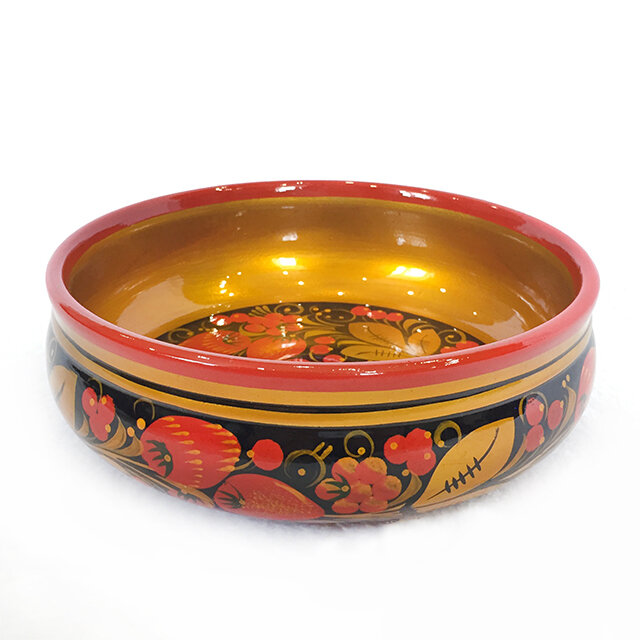 Чашка из дерева средняя хохлома 60*190 мм