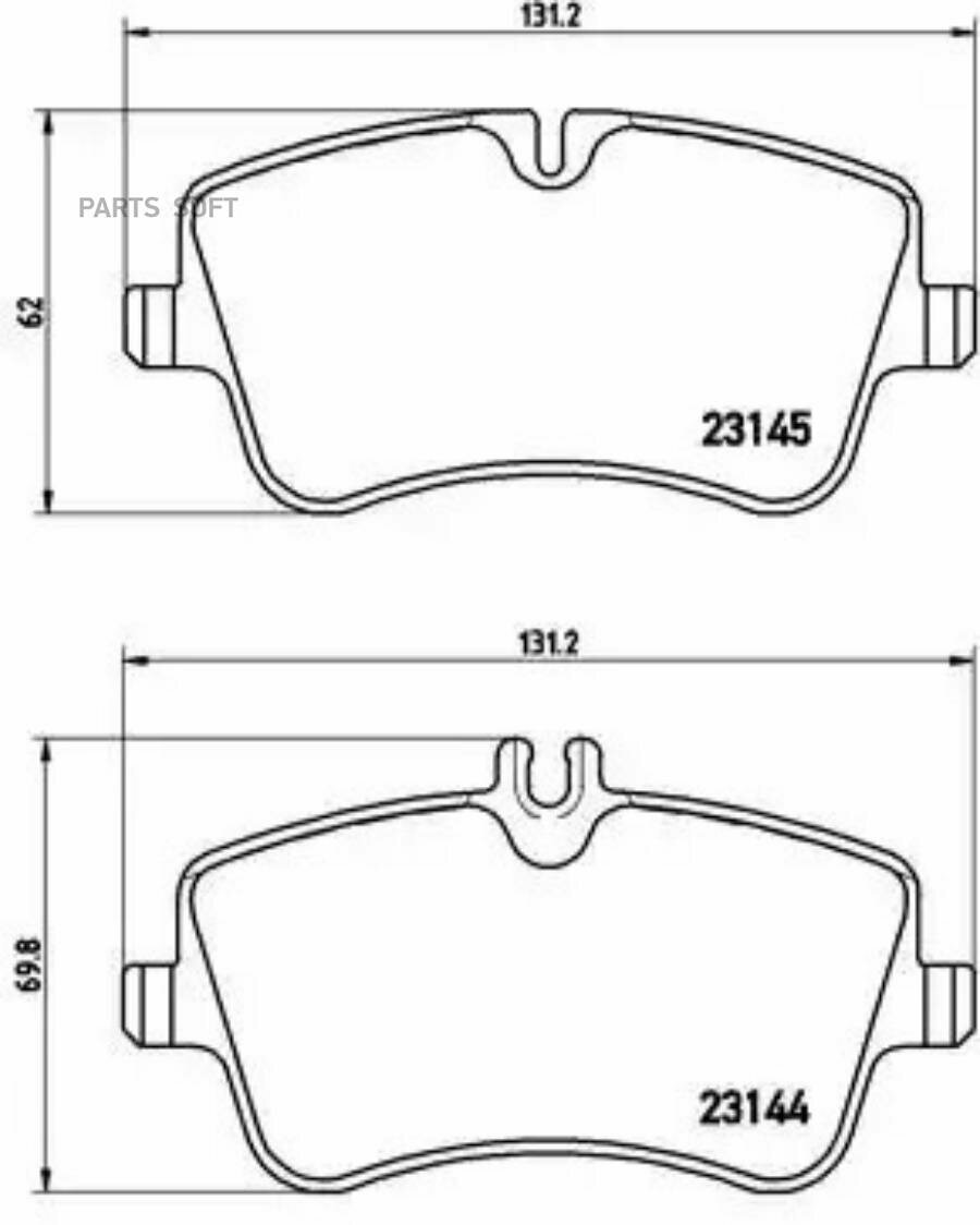 BREMBO P50045 Колодки тормозные дисковые передн. MERCEDES-BENZ C-CLASS (W203) 05/00-08/07 / MERCEDES-BENZ C-CLASS ()
