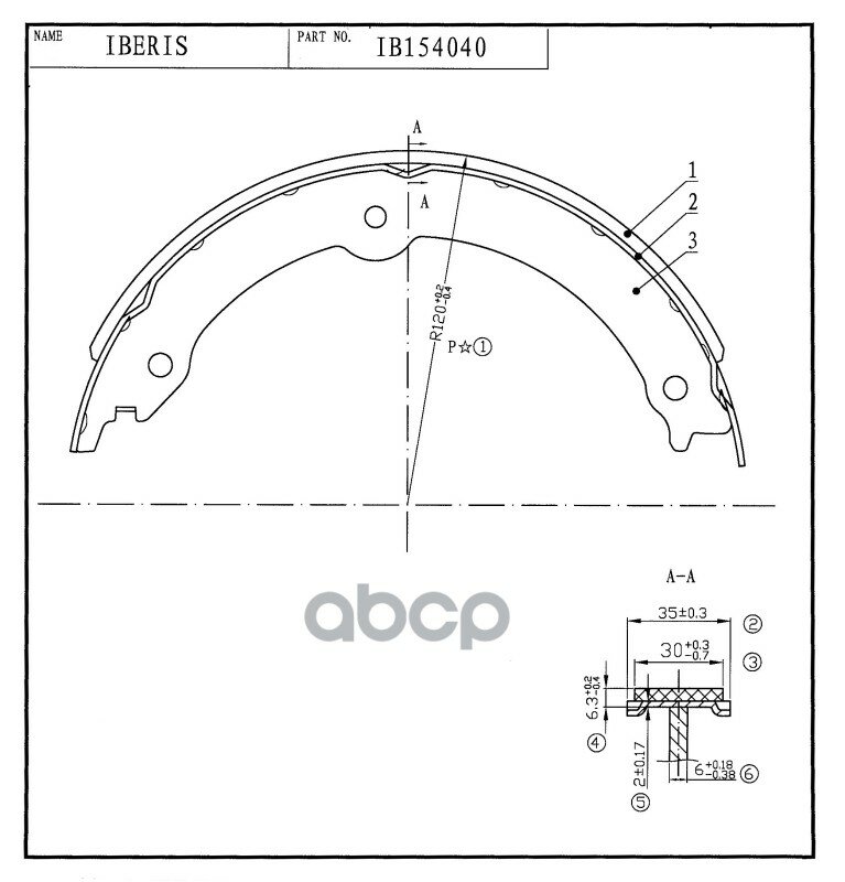 Колодки тормозные барабанные К-Т TOYOTA LAND CRUISER 200 (_J2_) -21/LEXUS LX (_J2_) -22 IBERIS арт. IB154040