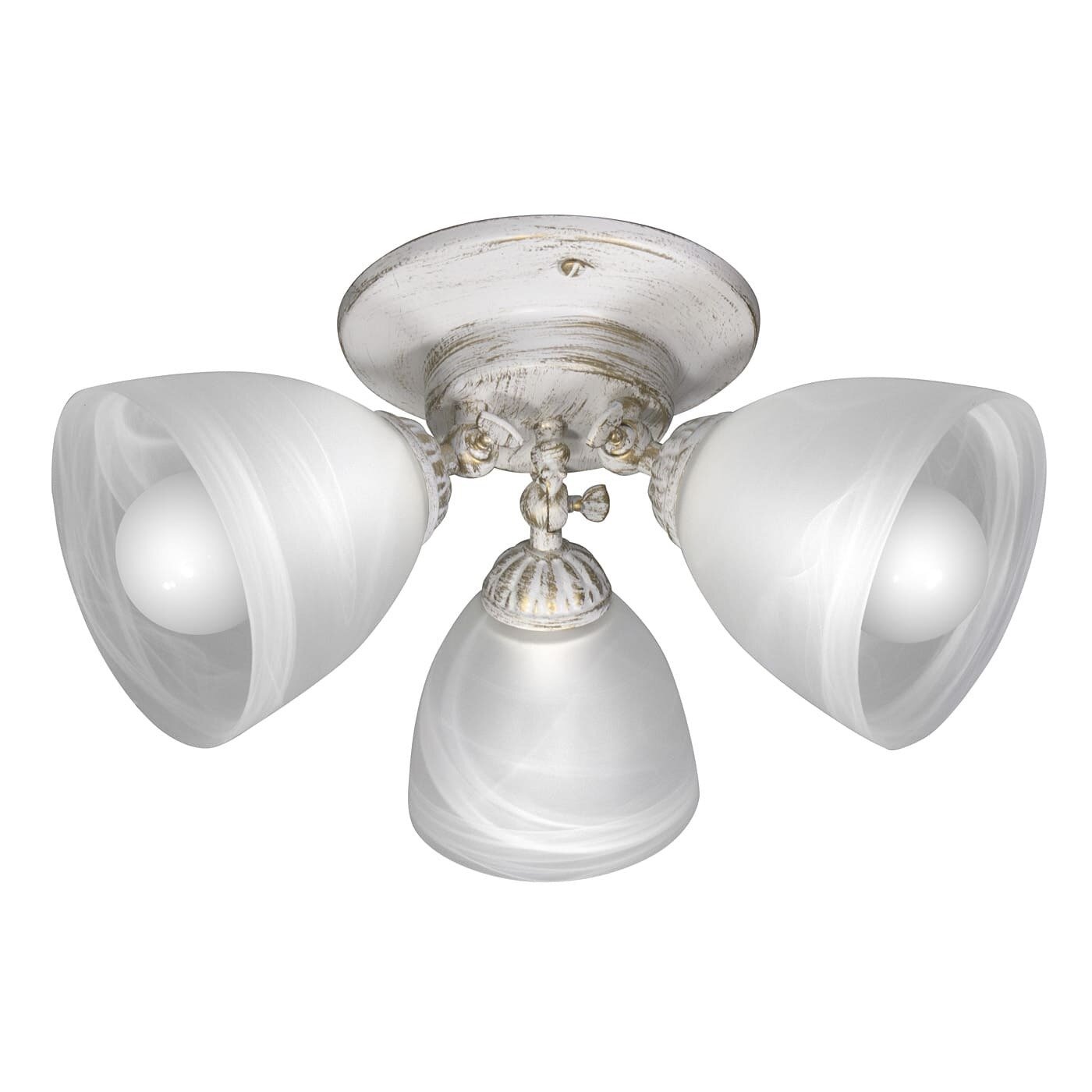 Люстра потолочная 3 плафона белый Петрасвет Россия S2417-3