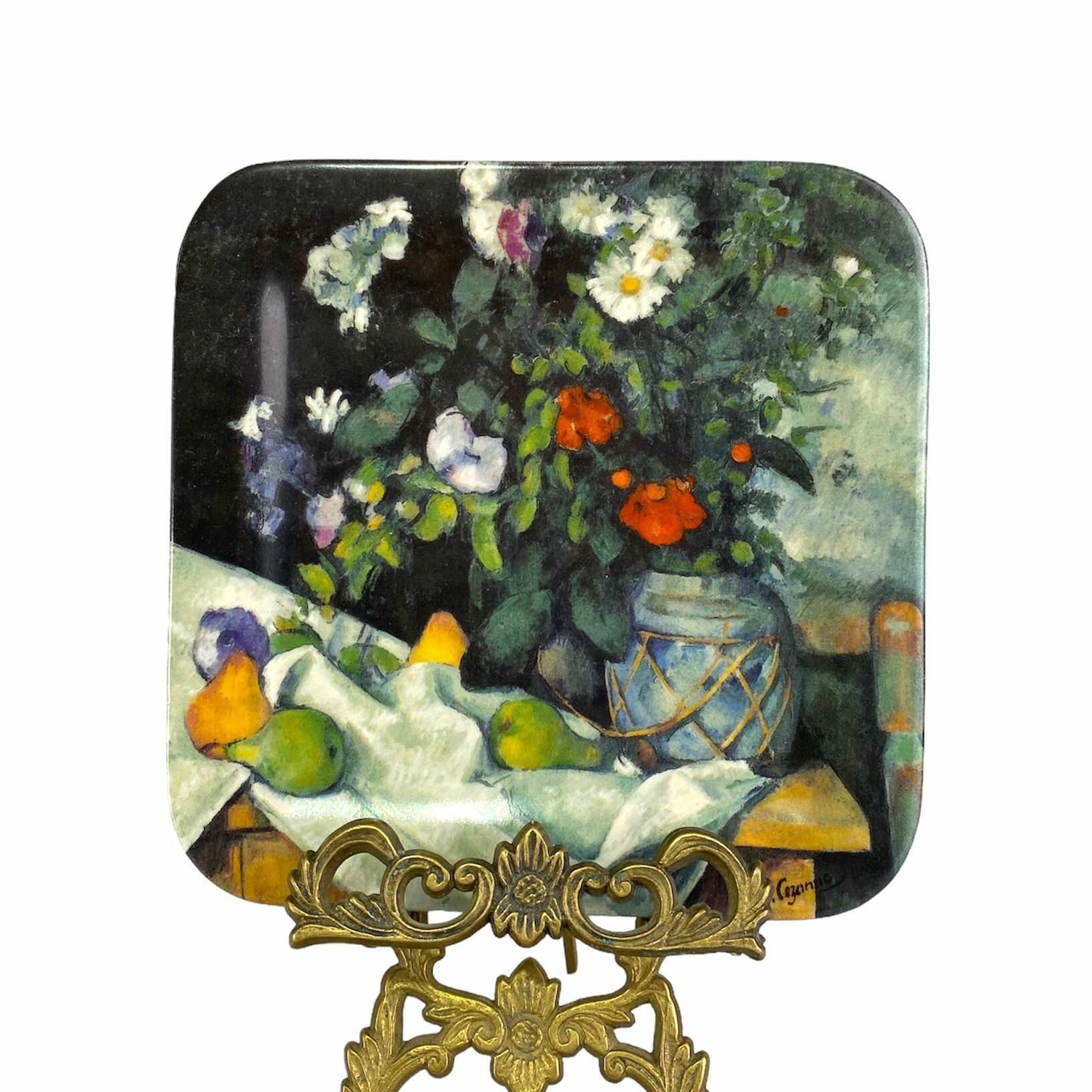 Декоративная тарелка Натюрморт с цветами и фруктами, Paul Cezanne. Германия