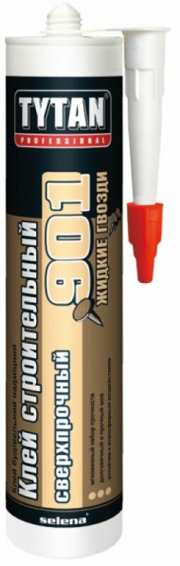 Клей строительный №901 Tytan Professional сверхпрочный, бежевый 390г