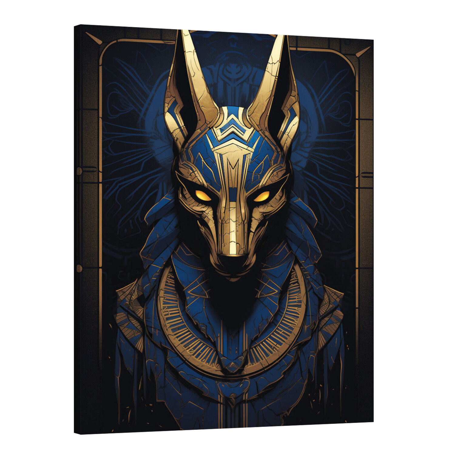 Интерьерная картина 50х70 "Анубис: проводник к богам истории"