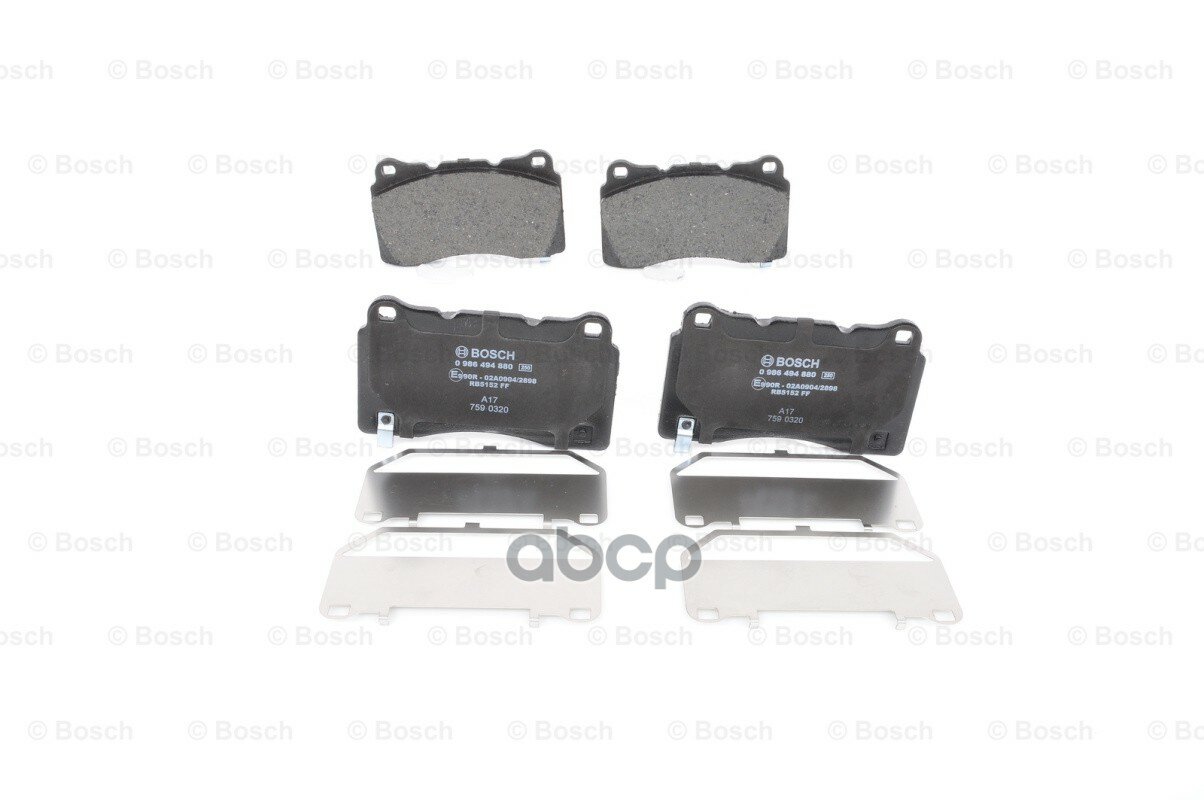 К-т дисков. тормоз. колодок TESLA/CADILLAC/CHEVROLET MODEL S/X /Camaro/ ATS 12- F Bosch арт. 0986494880