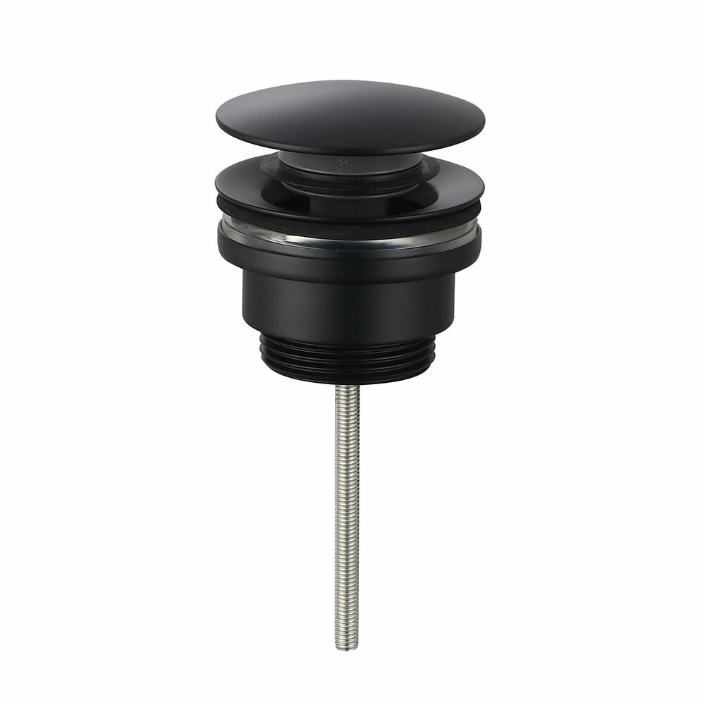 Донный клапан латунный AQUAme, цвет черный матовый