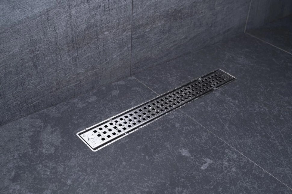 Душевой трап (лоток) Bettoserb Net Line 13702519 85 см, с решеткой, перфорированный, матовый хром