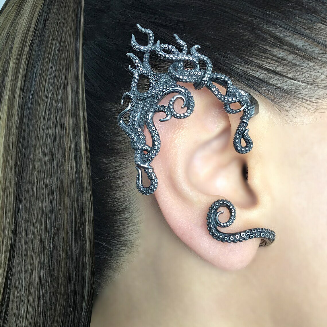 Серьги-трансформеры, циркон, металл