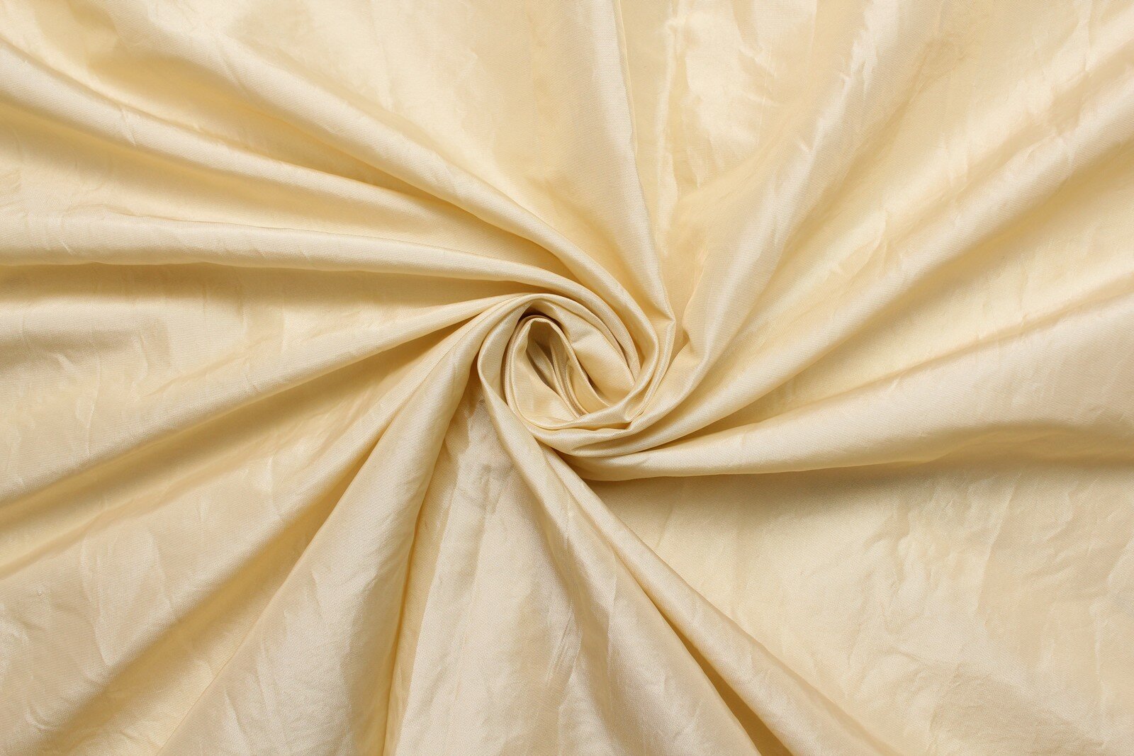 Ткань Тафта-креш желтовато-кремовая перламутровая, ш150см, 0,5 м